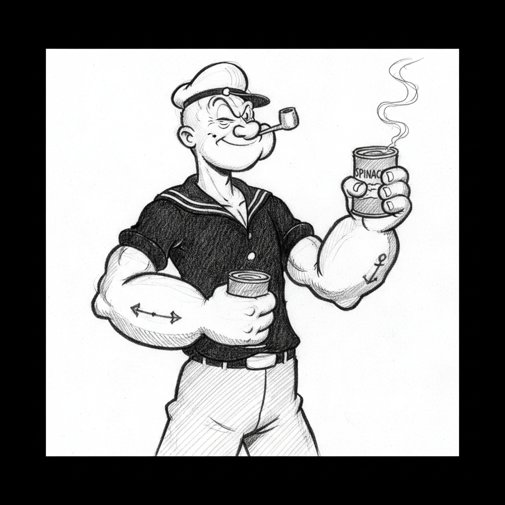 Popeye the sailor - Free PNG Download | VectorWitch