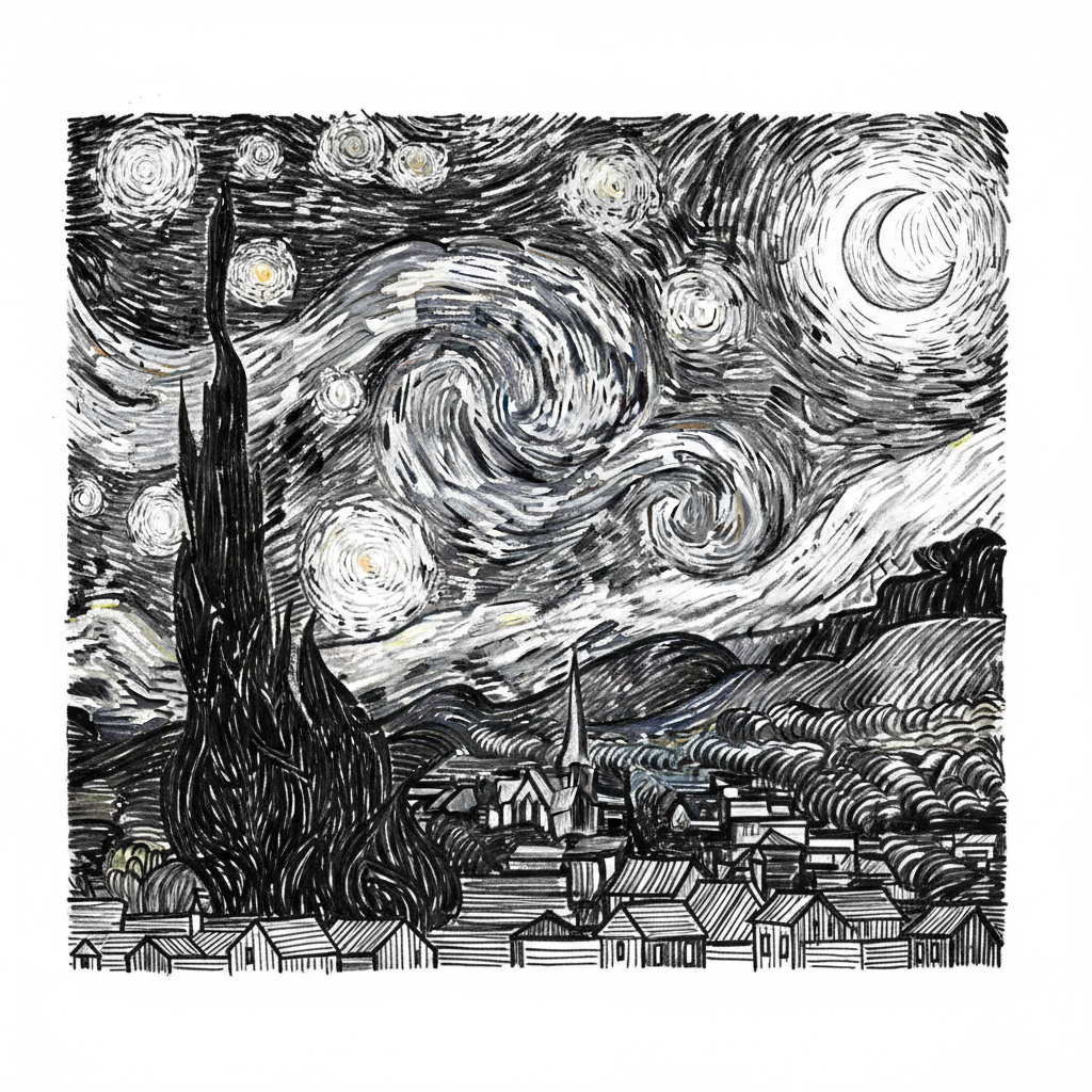 Yıldızlı Gece (The Starry Night), Vincent van Gogh, 1889 - Free PNG ...