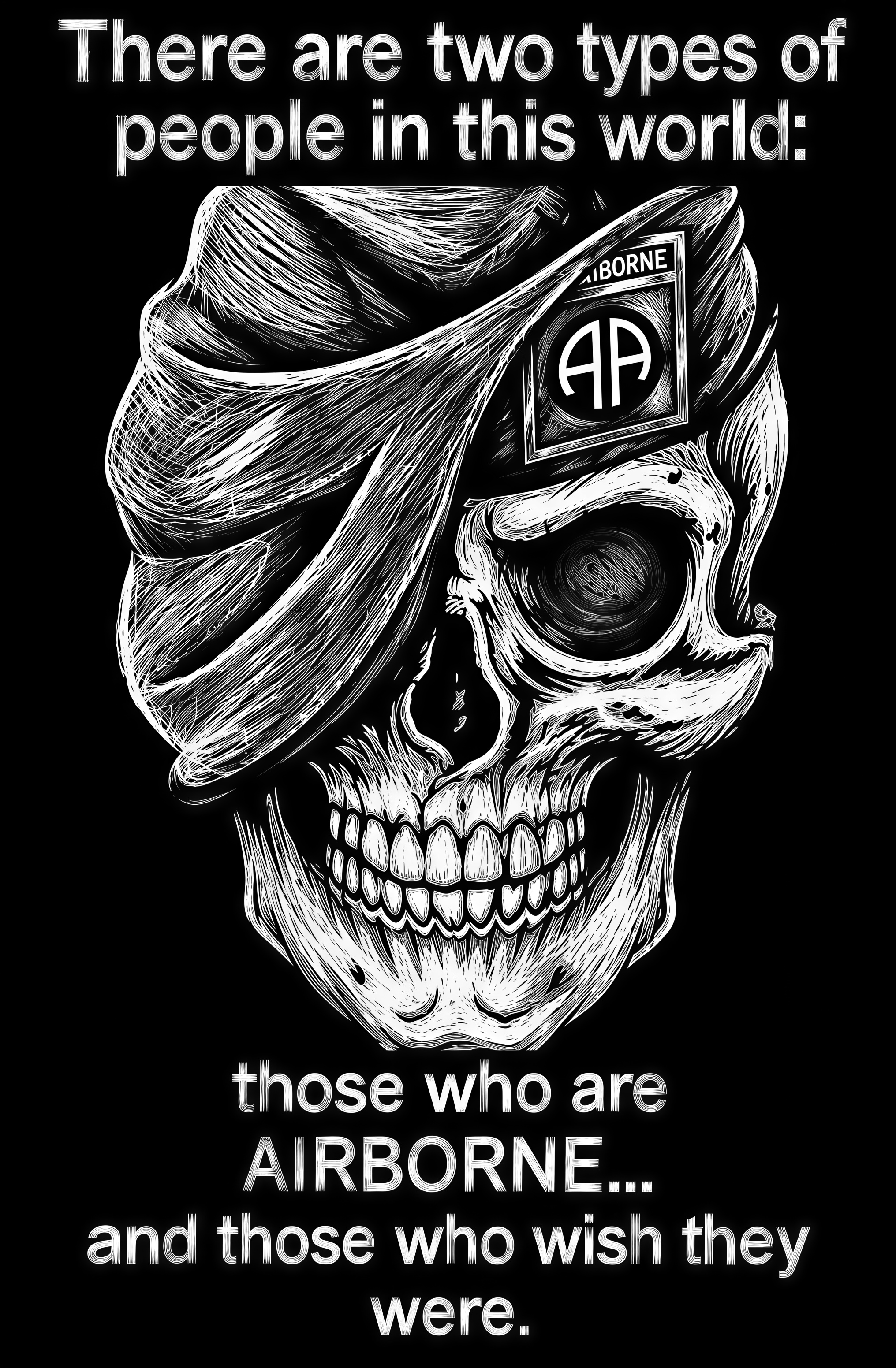 Airborne Skull Beret Paratrooper Wish Pride - Free PNG Download ...