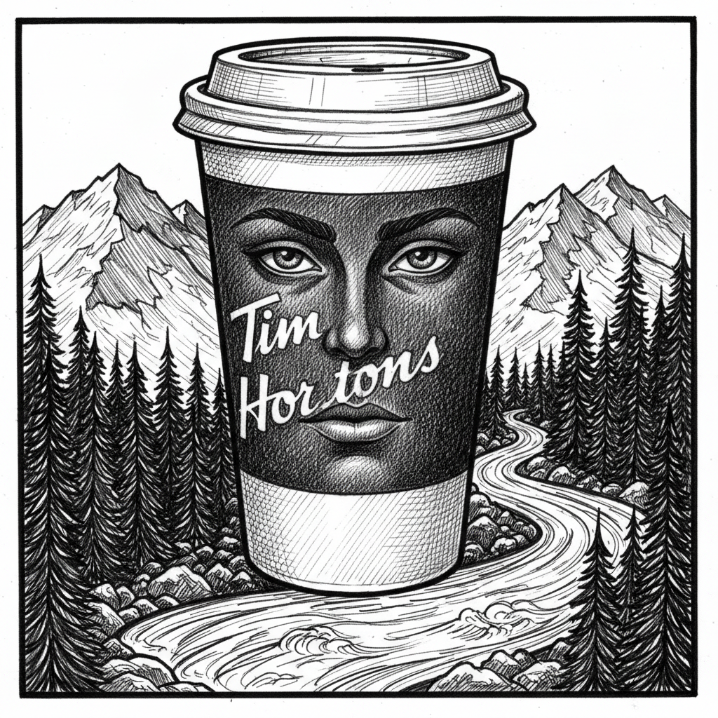 A detailed square grayscale high-contrast engraving of a majestic Tim ...