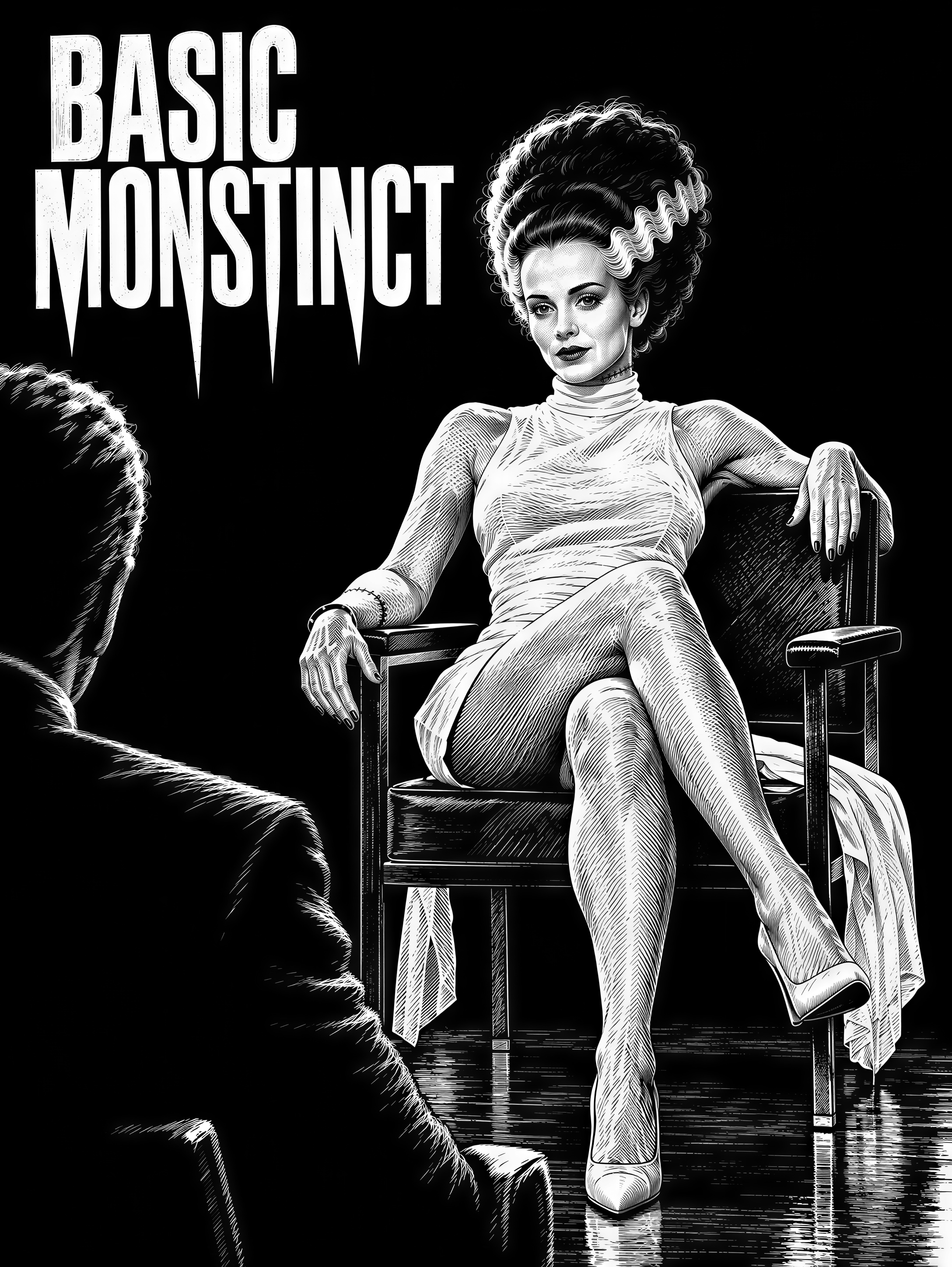 Basic Monstinct Bride Frankenstein Sharon Stone - Free PNG Download ...